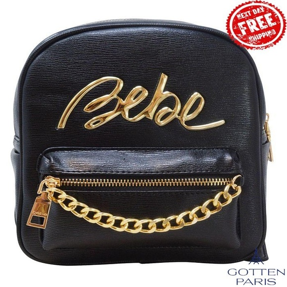 bebe | Bags | Bebe Gianna Backpack Black Womens Bag | Poshmark